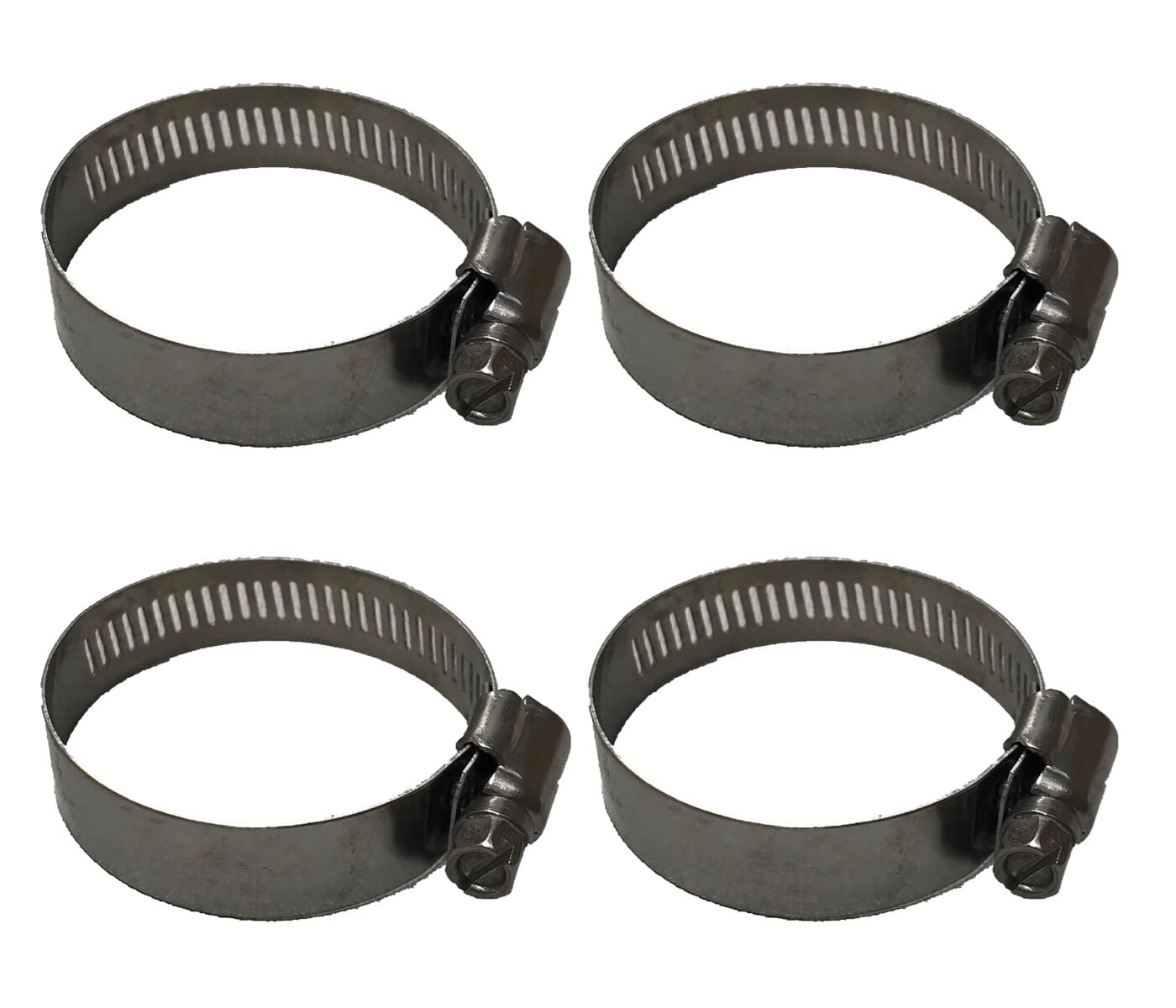 Stainless Steel Hose Clamp Clip 2 Inch to 1.25 Inch 4 Pack